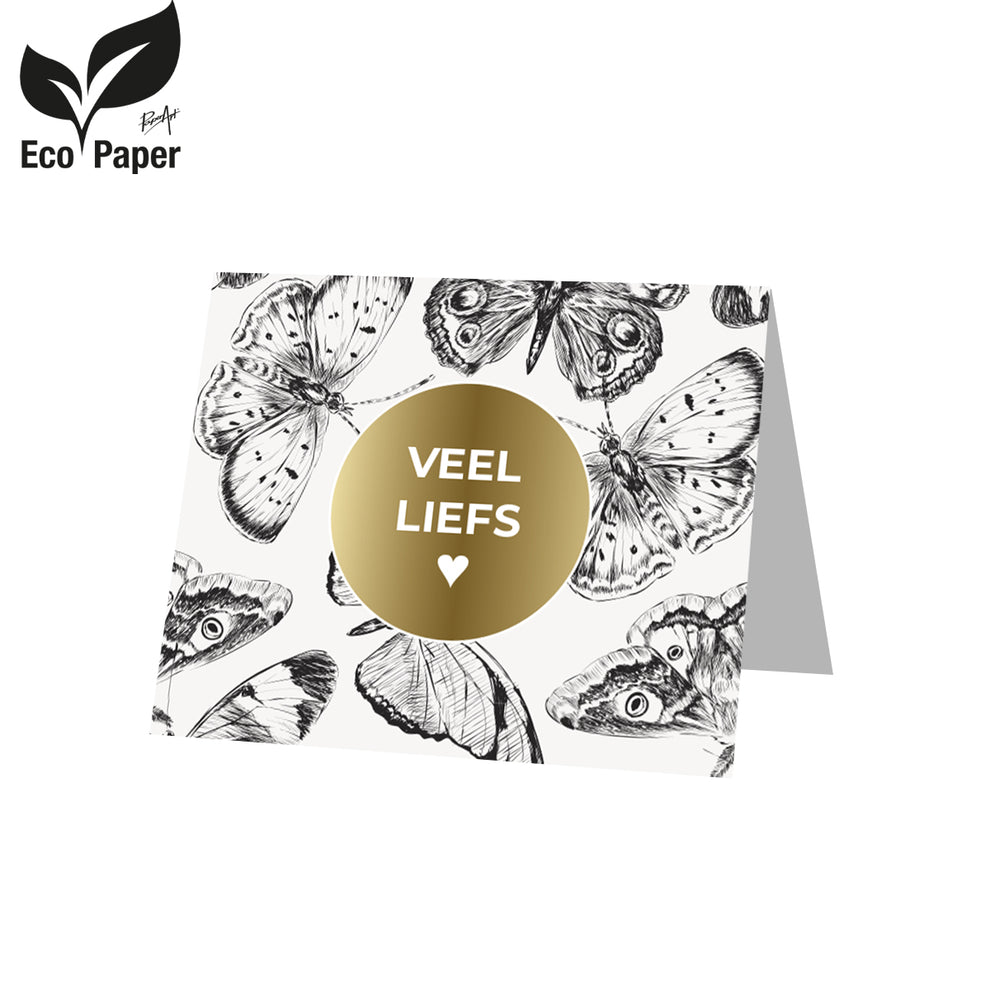 Kadokaart Eco Posh - Veel liefs 20 stuks – De Kaartenclub